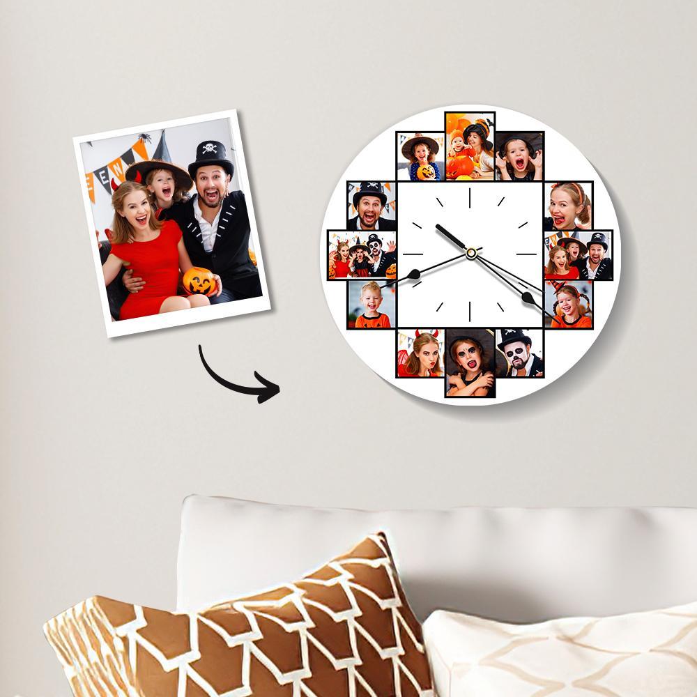 Custom Collage Photo Wall Clock 12 Pictures - MadeMine Custom Drop Shipping Custom Collage Photo Wall Clock 12 Pictures - MadeMine Custom Drop Shipping