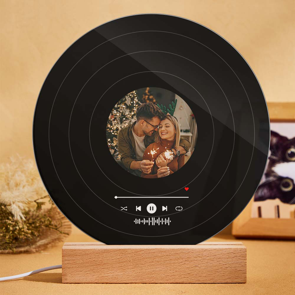 Custom Music Code Lamp Acrylic Vinyl Record Night Light - MadeMine ...