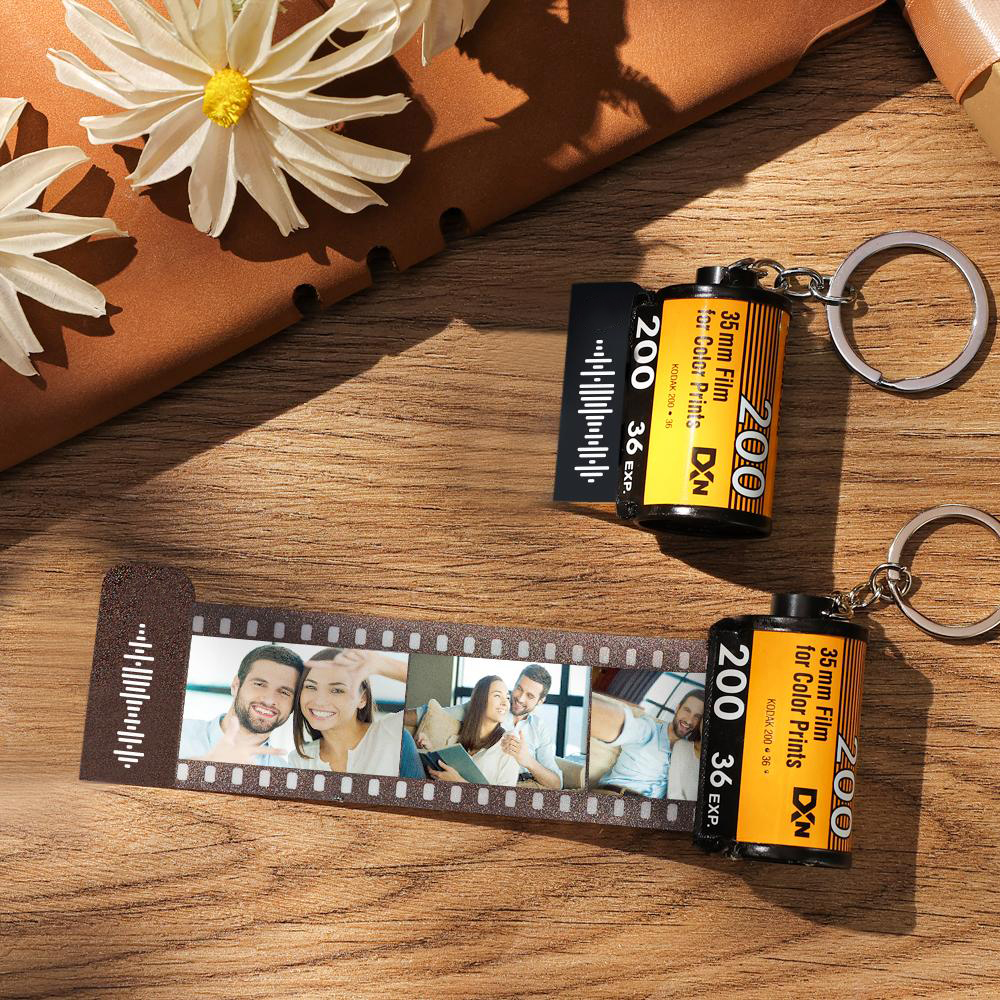 Custom Scannable Code Film Roll Keychain with 5-20 Pics - MadeMine ...