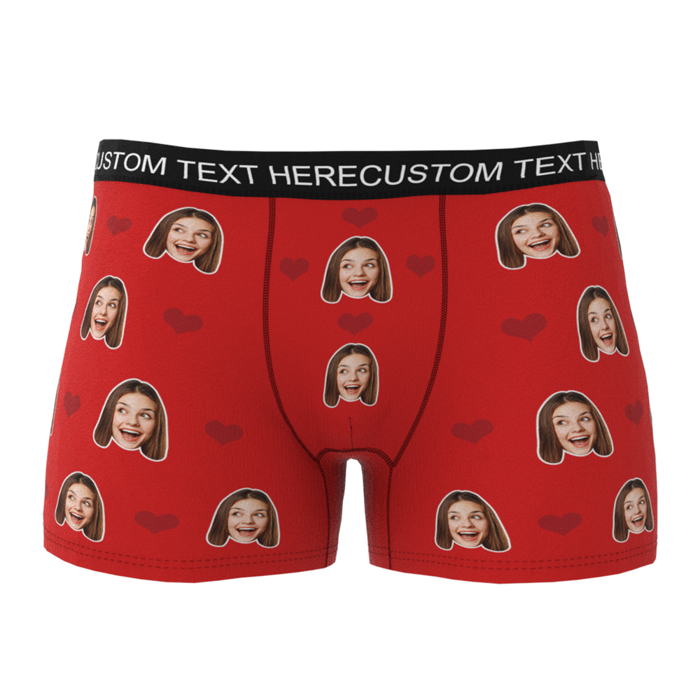 Custom Heart Face Boxer Briefs Men's Underwear - MadeMine Custom Drop ...