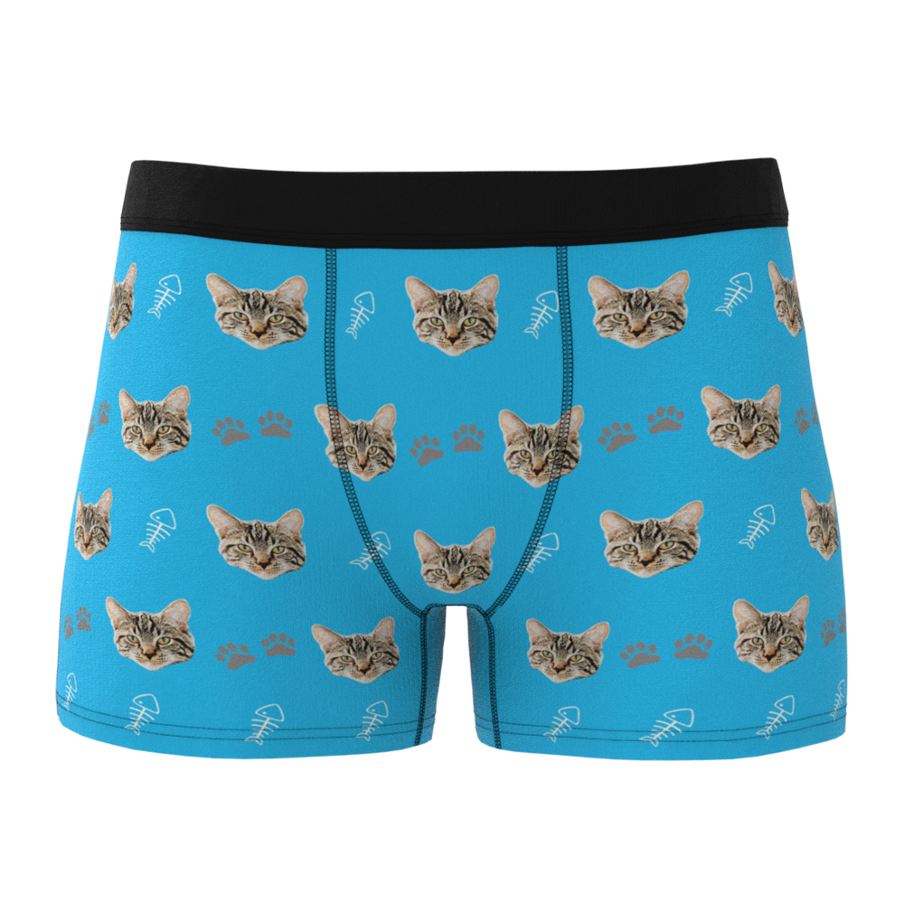 Custom Cat Face Boxer Shorts Men's Boxer Briefs - MadeMine Custom Drop ...