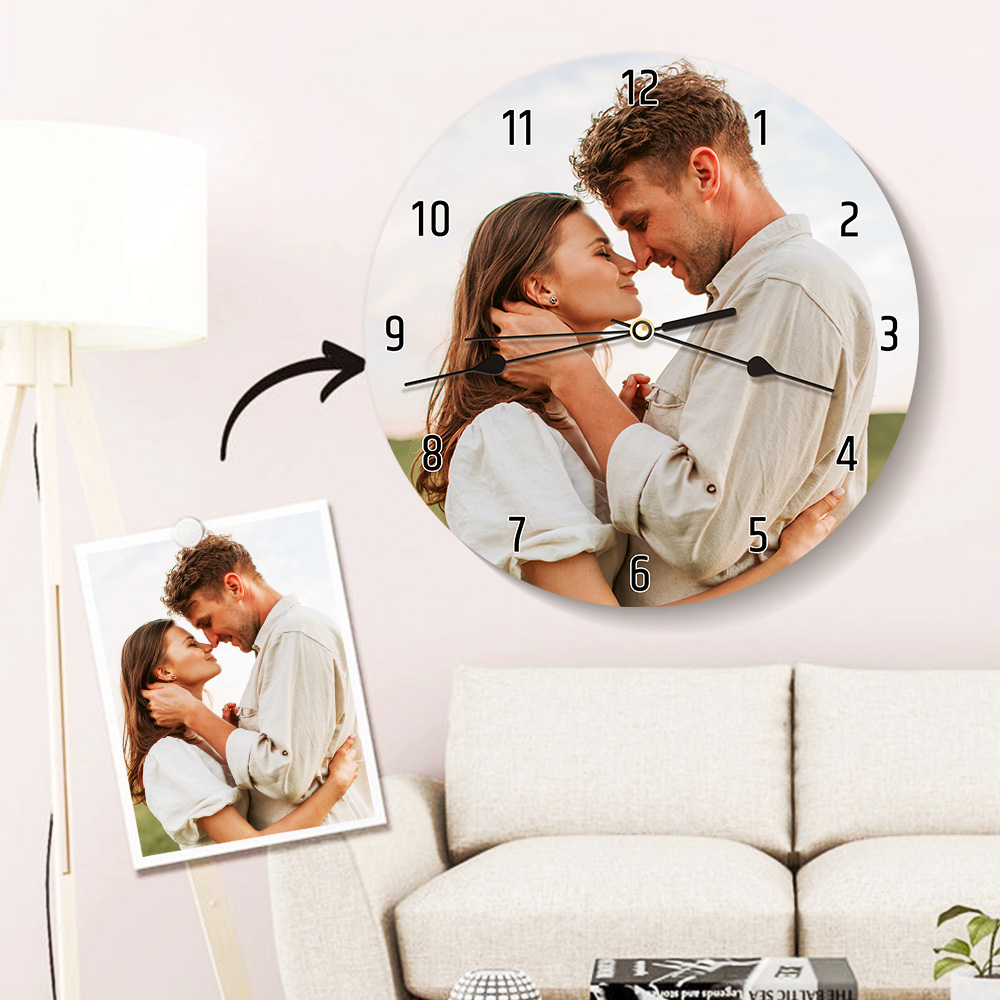 Personalized Round Wall Clock - MadeMine Custom Drop Shipping