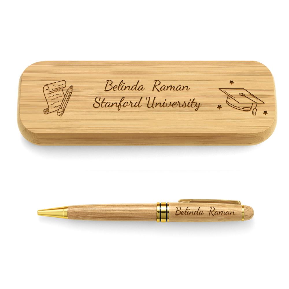 Personalized Wood Pen Set Engraved Pen Set with Wooden Box Gift for ...