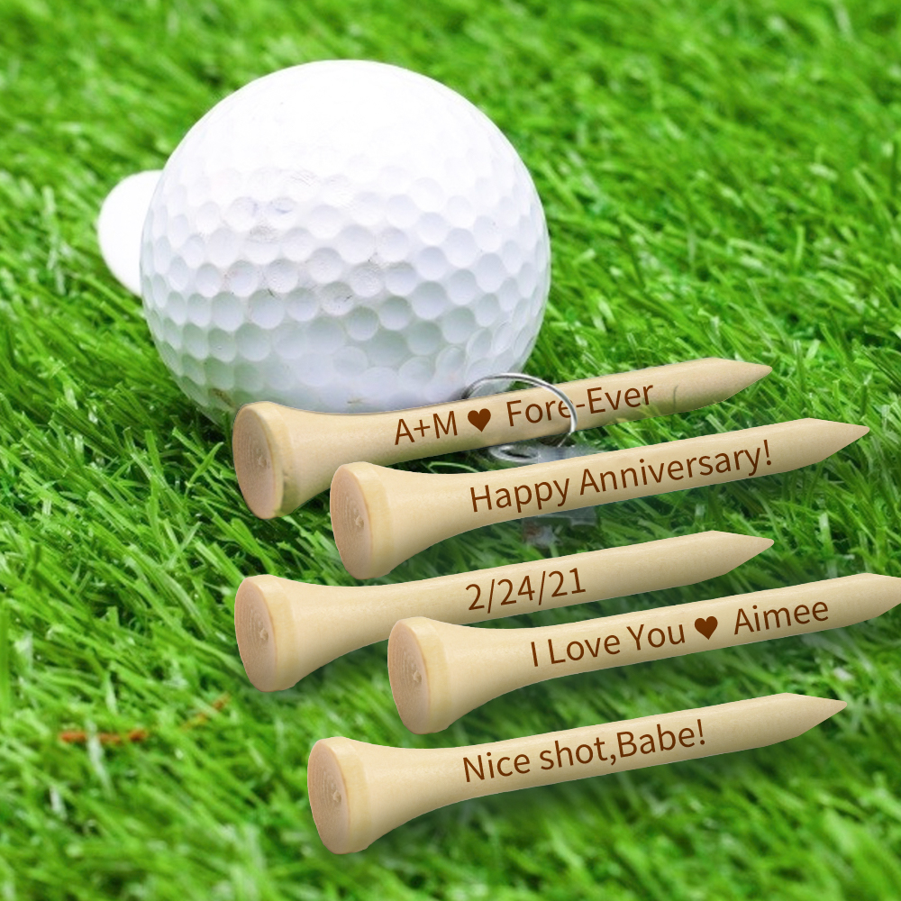 Custom Engraved Bamboo Golf Tees Outdoor Sports Gifts for Golf Lover ...