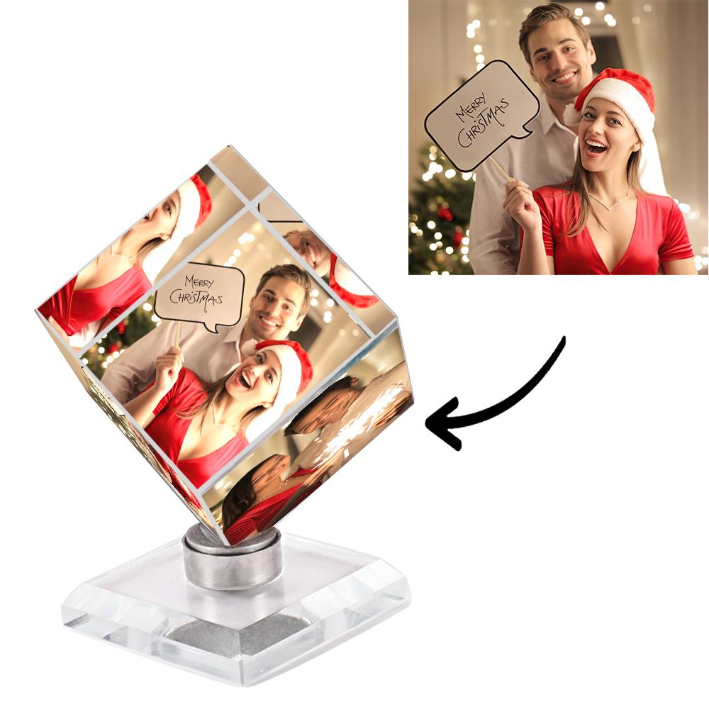 Custom Magic Cube Crystal Photo Frame Cube Keepsake 50mm - MadeMine ...
