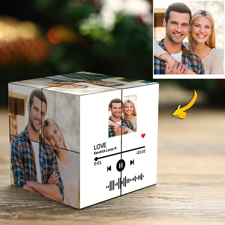 Custom Magic Cube Scannable Music Code Multi Photo Cube - MadeMine ...