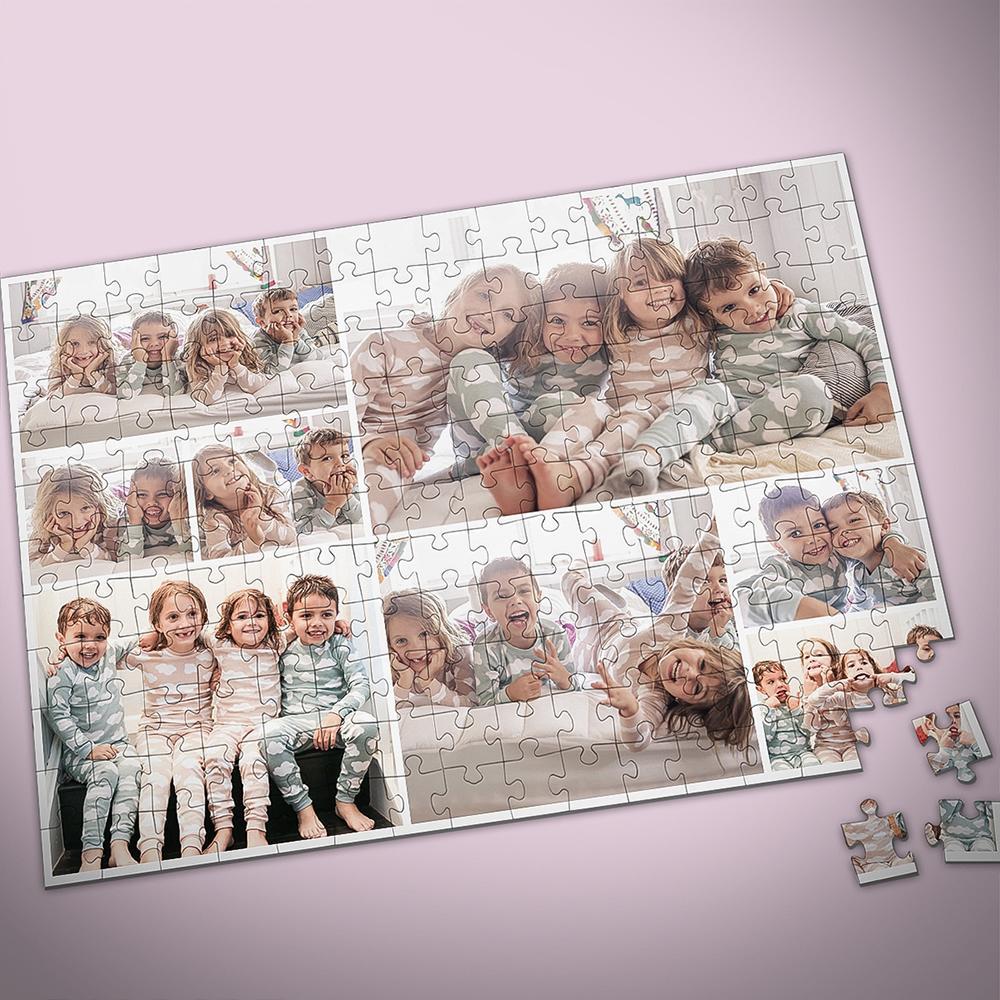 Custom Collage Photo Puzzle - 8 Pictures - MadeMine Custom Drop Shipping