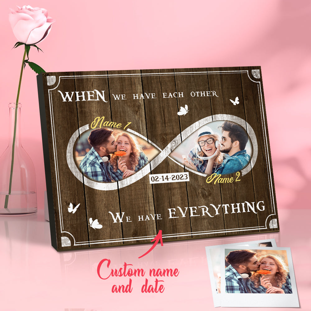 Personalized Infinity Photo Frame Custom Desktop Picture Frame ...