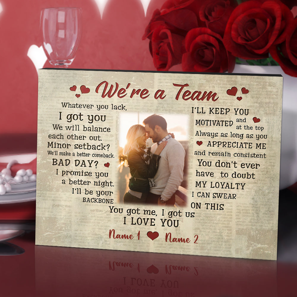 Personalized Tabletop Picture Frame Wood Word Art Photo Frame ...