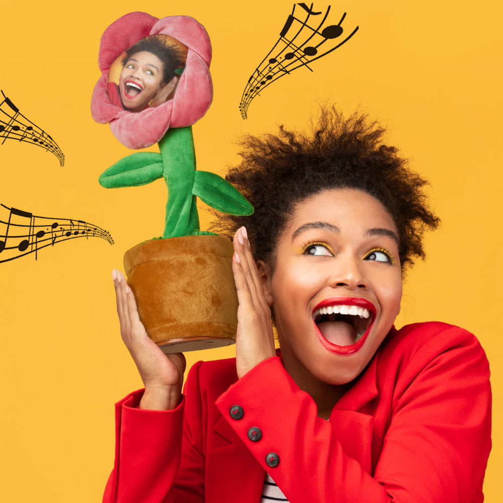 Custom Photo Dancing Plant Recording Music Toy Flower Singing Sunflower ...