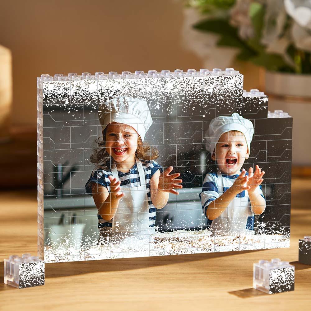 Custom LED Light Building Brick White Light Up Photo Block - MadeMine ...