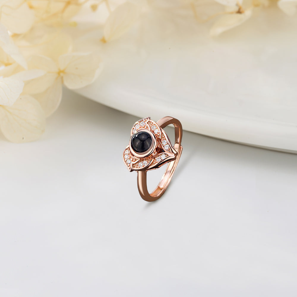 I Love You in 100 Languages Projection Ring Custom Photo Angel Wings ...