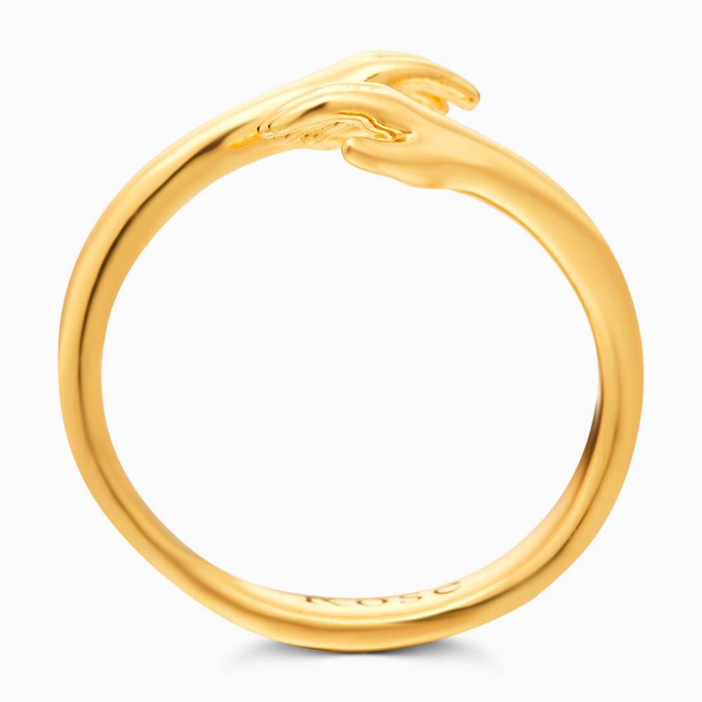 Custom Name Hug Rings Engraved Hugging Hands Open Ring - MadeMine ...