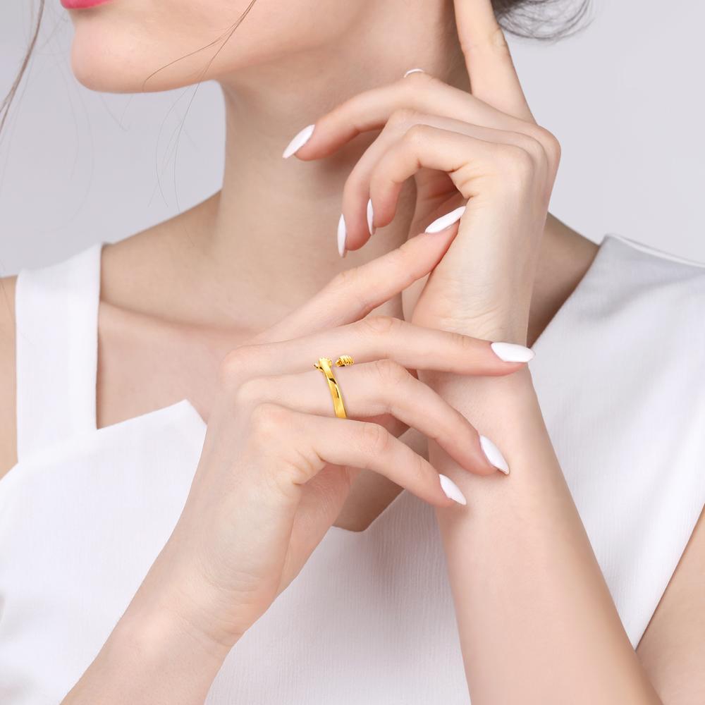 Custom Name Hug Rings Engraved Hugging Hands Open Ring - MadeMine ...