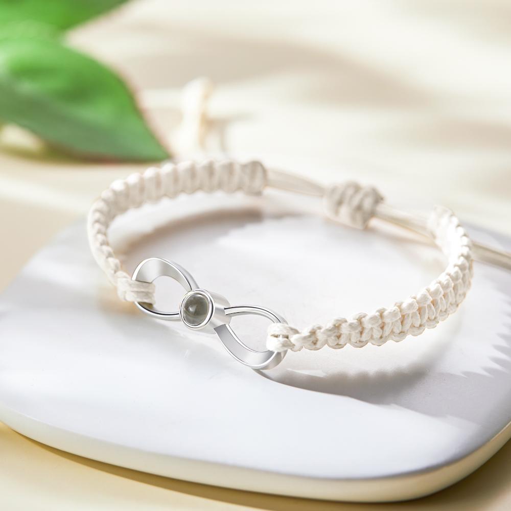 Custom Infinity Projection Photo Bracelet Couple Jewelry - MadeMine ...