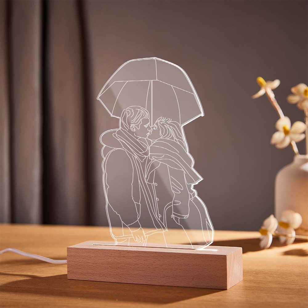 Personalized 3D Photo Lamp 7 Colors Changing Acrylic Night Light ...