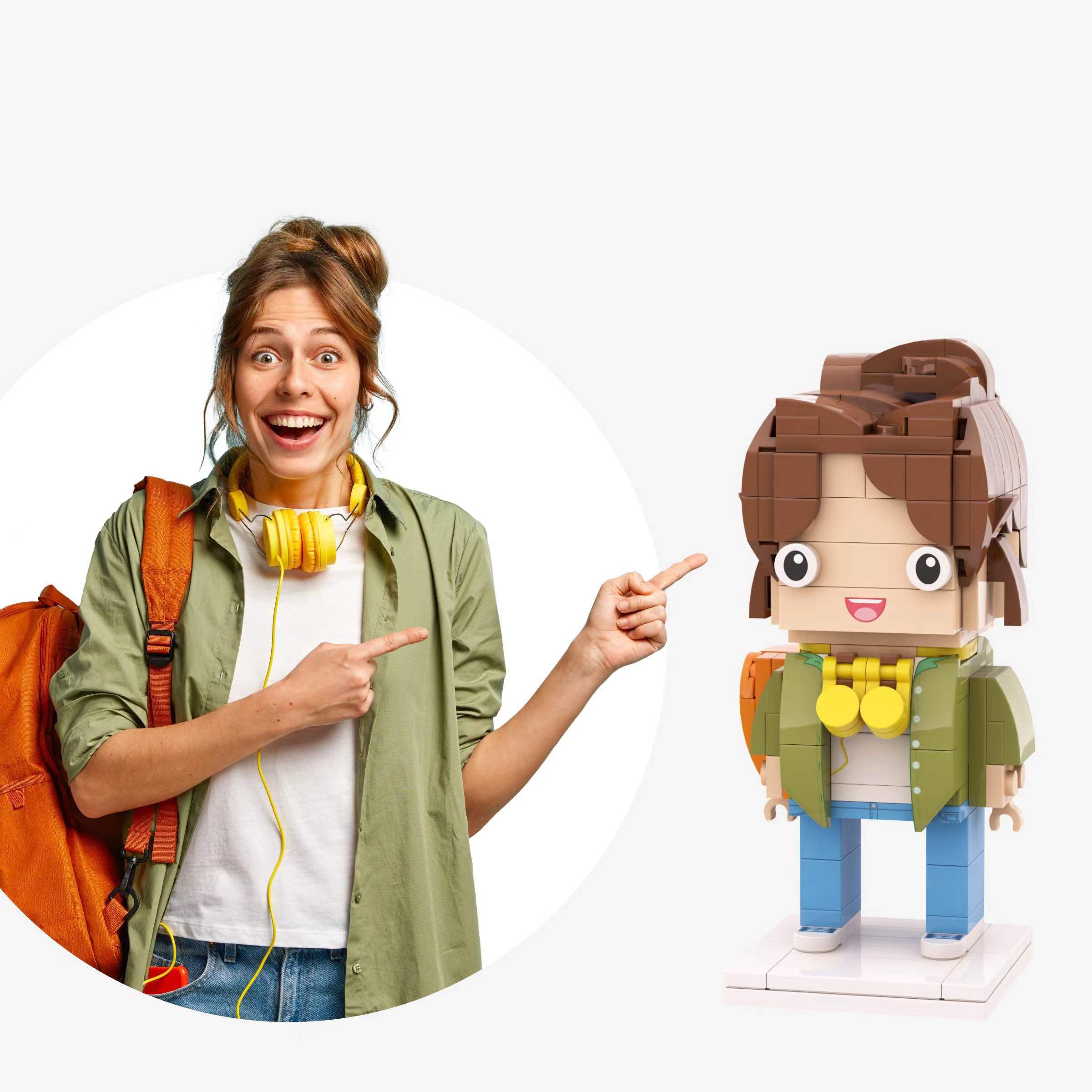 Full Body Customizable 1 Person Custom Brick Figures Small Particle ...