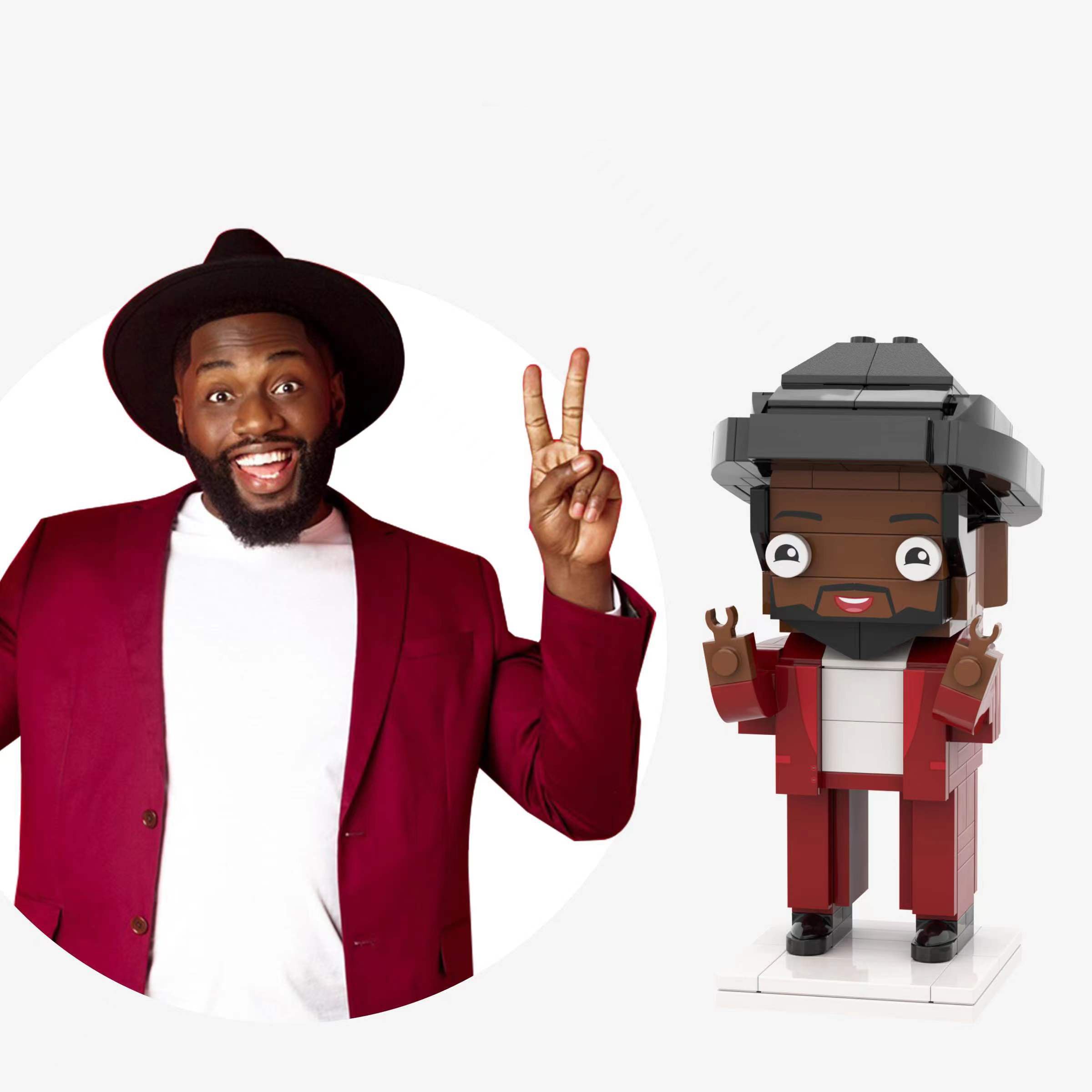 Full Body Customizable 1 Person Custom Brick Figures Small Particle ...