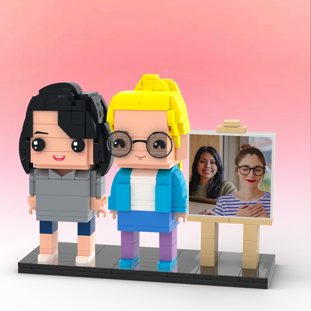 Full Body Customizable 2 People Photo Frame Custom Brick Figures Small ...