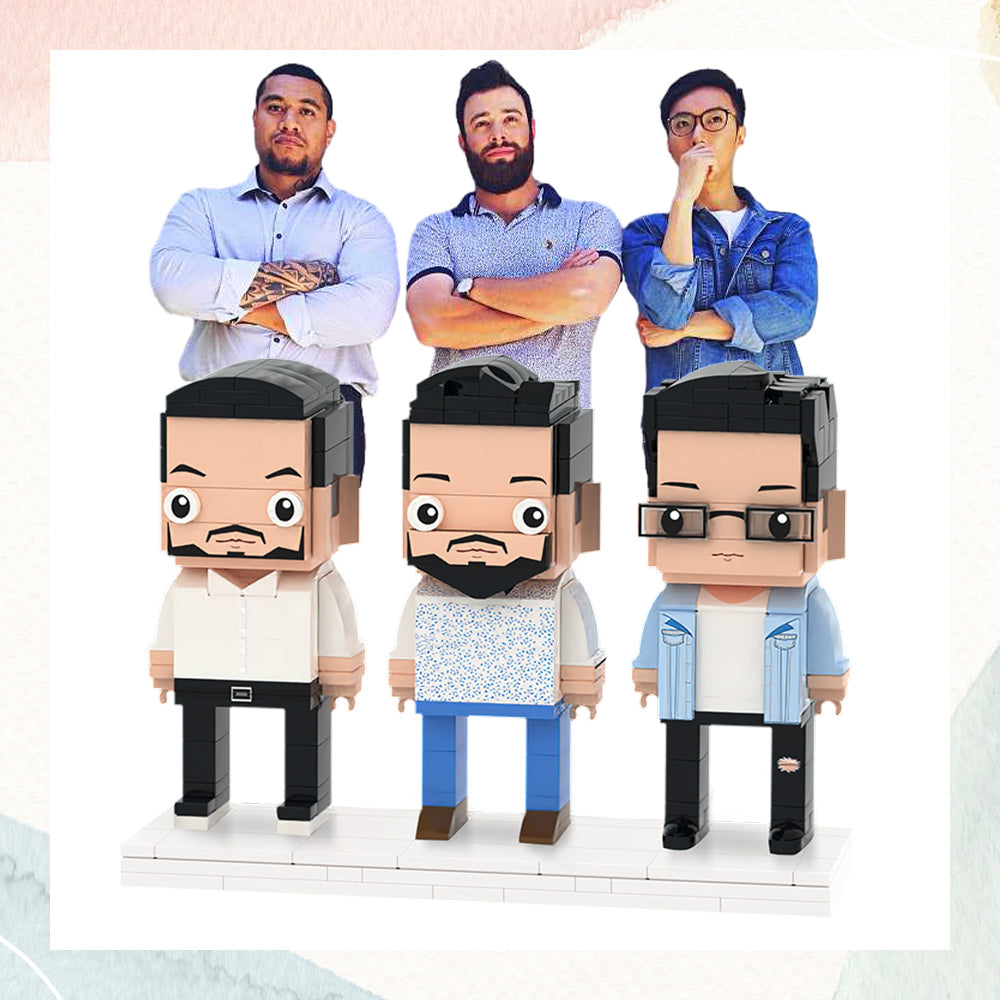Gifts for Buddies Full Body Customizable 3 People Custom Brick Figures ...