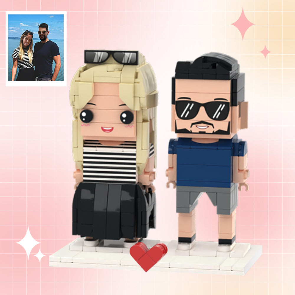 Customizable Fully Body 2 People Custom Brick Figures Seaside Vacation ...
