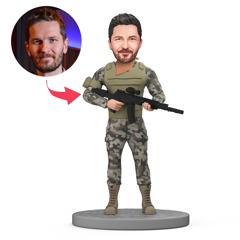 Custom Military Bobblehead Special Forces With A Gun - MadeMine Custom ...