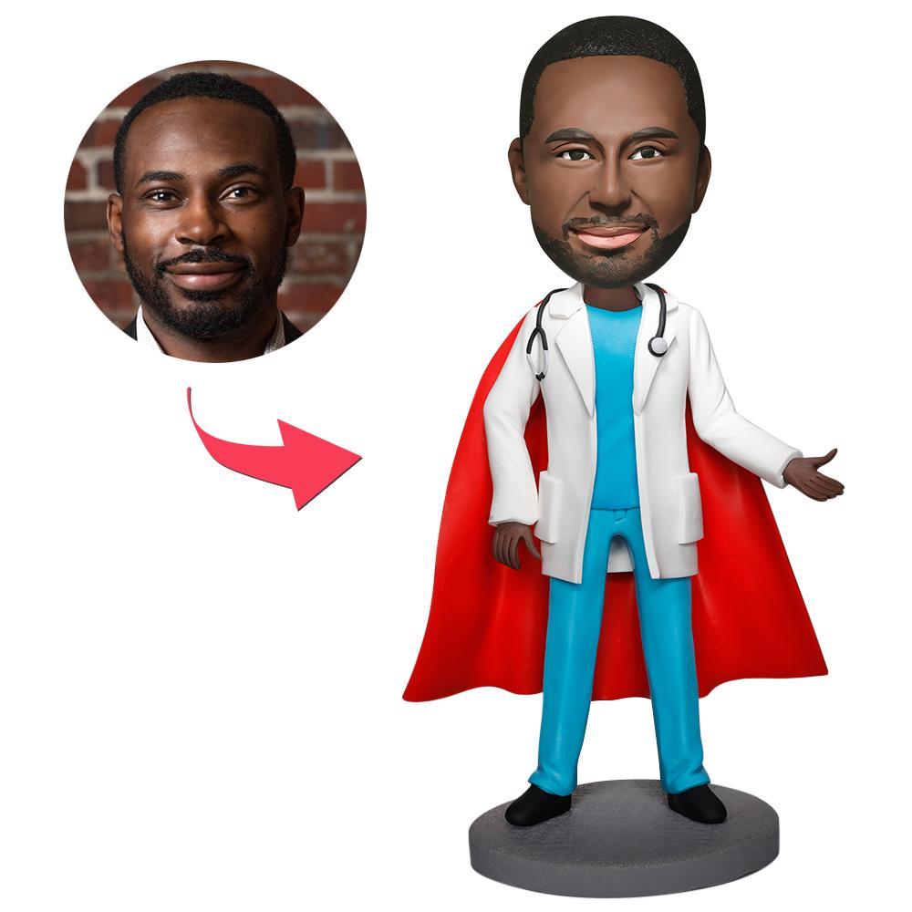 Super Doctor With Stethoscope Custom Bobblehead With Engraved Text ...