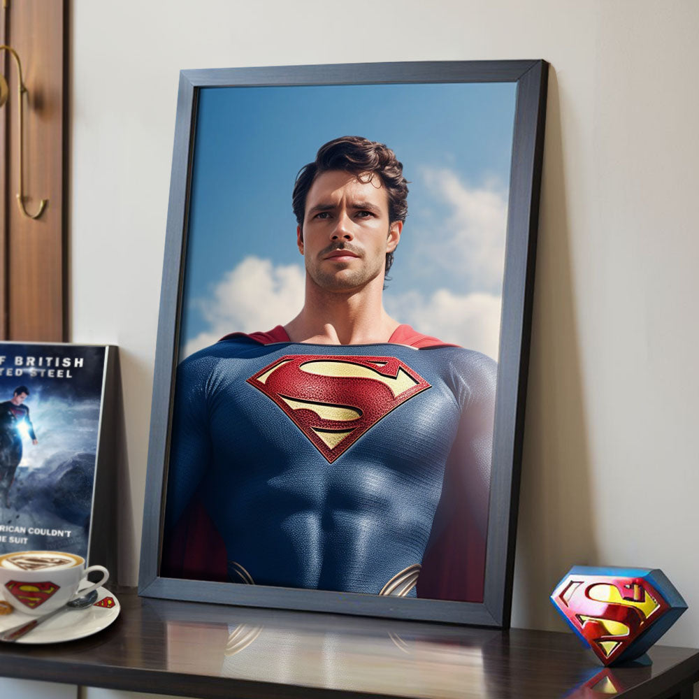 Personalized Portrait from Photo Custom Face Superman Frame Gifts for ...