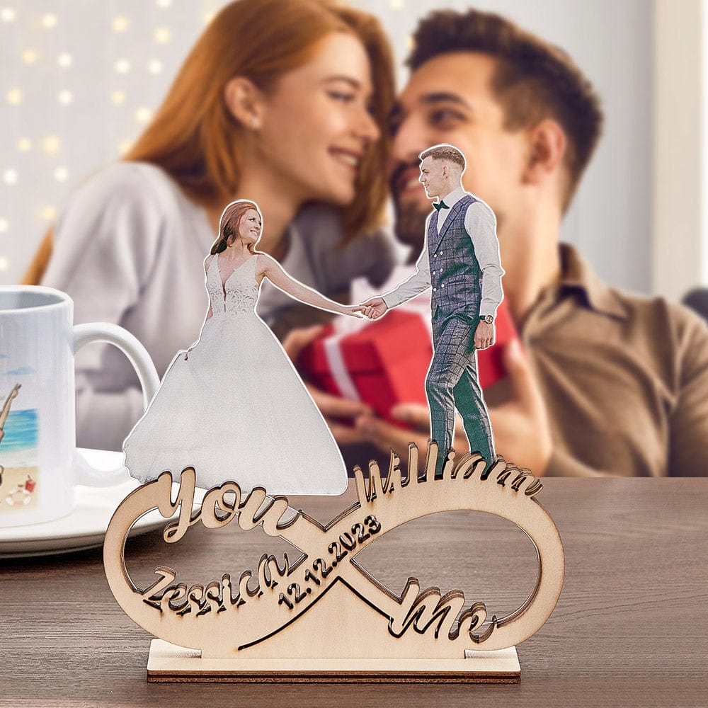 Personalized Photo Desktop Plaque Custom Infinity Couple Sign Romantic ...