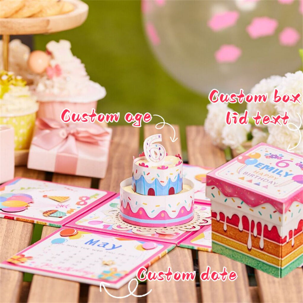 Personalized Birthday Exploding Surprise Box Card Custom 3D Pop-Up ...