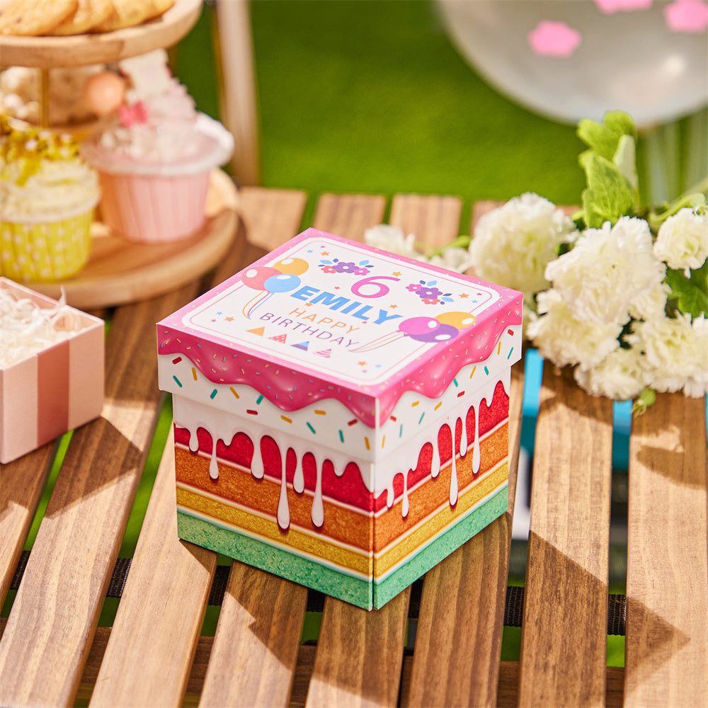 Personalized Birthday Exploding Surprise Box Card Custom 3D Pop-Up ...