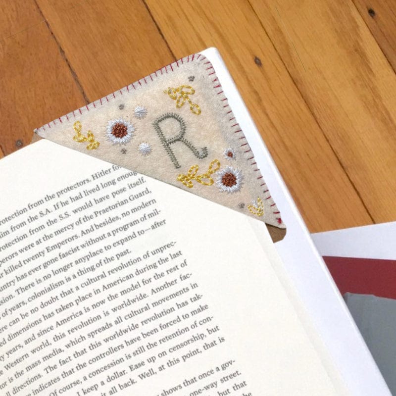 Personalized Bookmark with Initial Custom Embroidered Bookmark Gift for ...