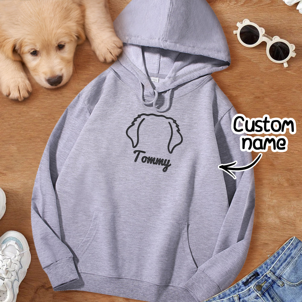 Custom Dog Ear Sweatshirt Personalized Embroider Dog Hoodie Gift for ...