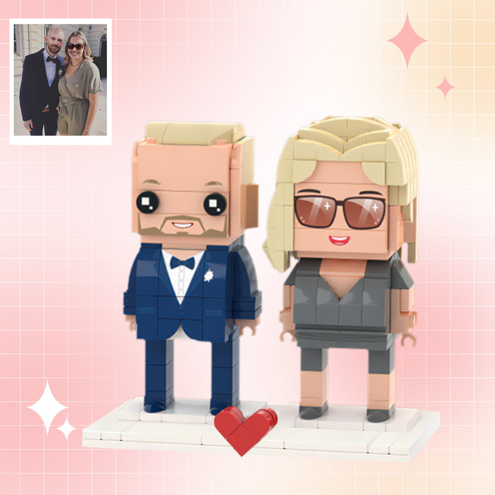 Customizable Fully Body 2 People Custom Brick Figures Cool Couple Brick ...