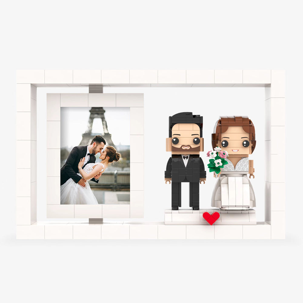 Full Body Customizable 2 People Custom Brick Figures Photo Frame Small ...