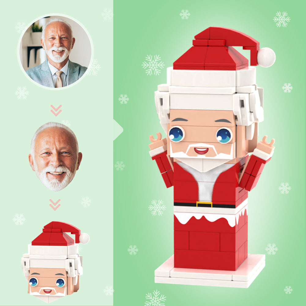 Christmas Gifts Custom Head Brick Figures Personalized Santa Brick ...