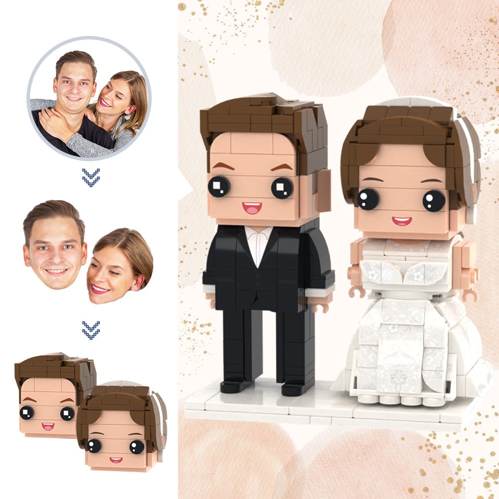 Wedding Gifts Customizable Head 2 People Custom Brick Figures Wedding ...