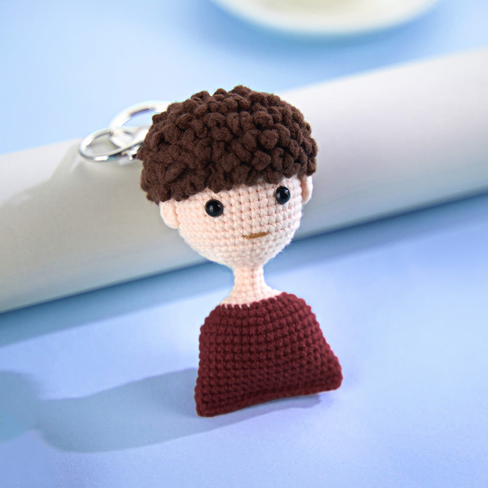 Custom Crochet Doll Keychain Personalized Gifts Handwoven Mini Dolls ...