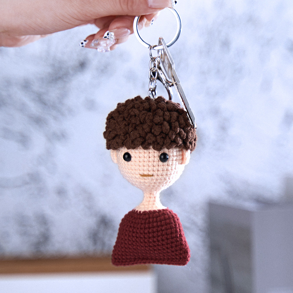Custom Crochet Doll Keychain Personalized Gifts Handwoven Mini Dolls ...