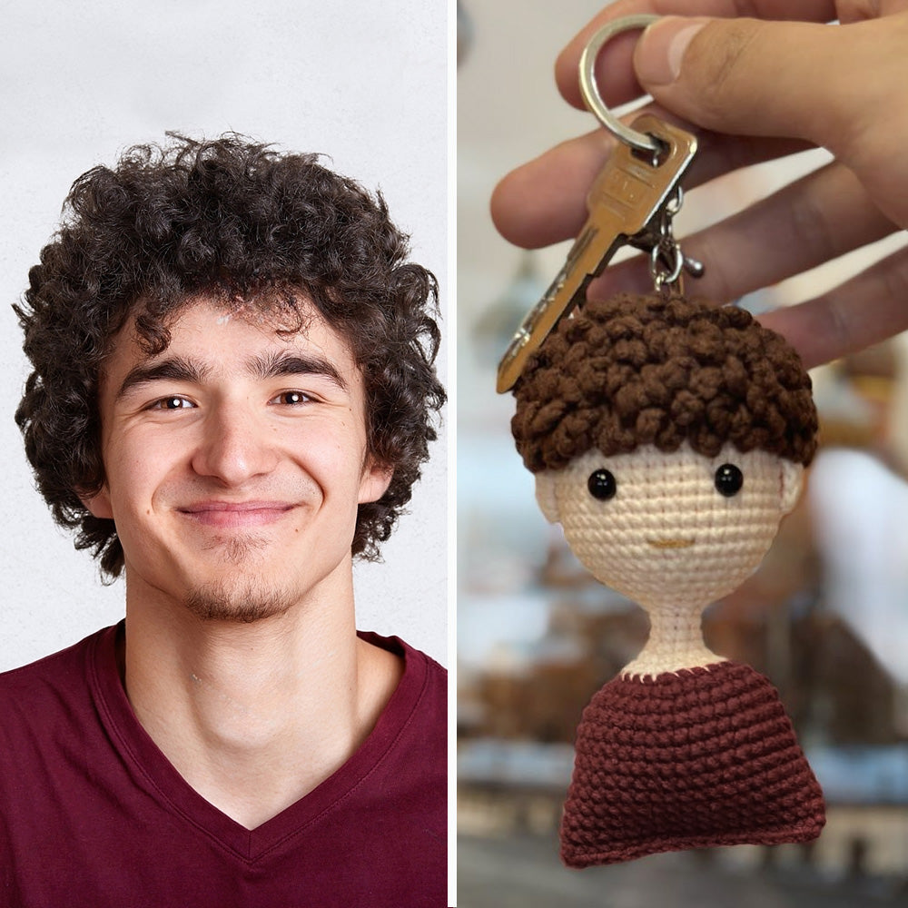 Custom Crochet Doll Keychain Personalized Gifts Handwoven Mini Dolls ...
