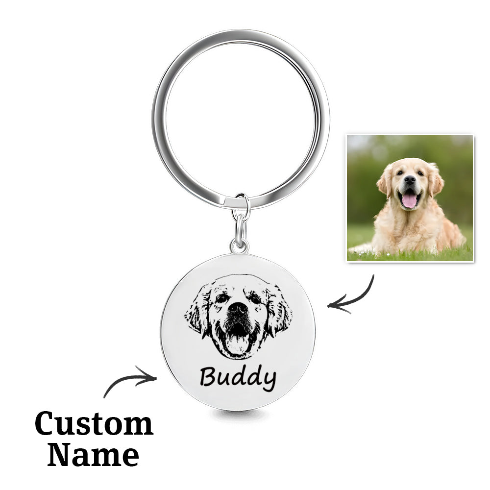 Custom Pet Keychains Custom Photo Keychains Engraved Keychains for Your ...