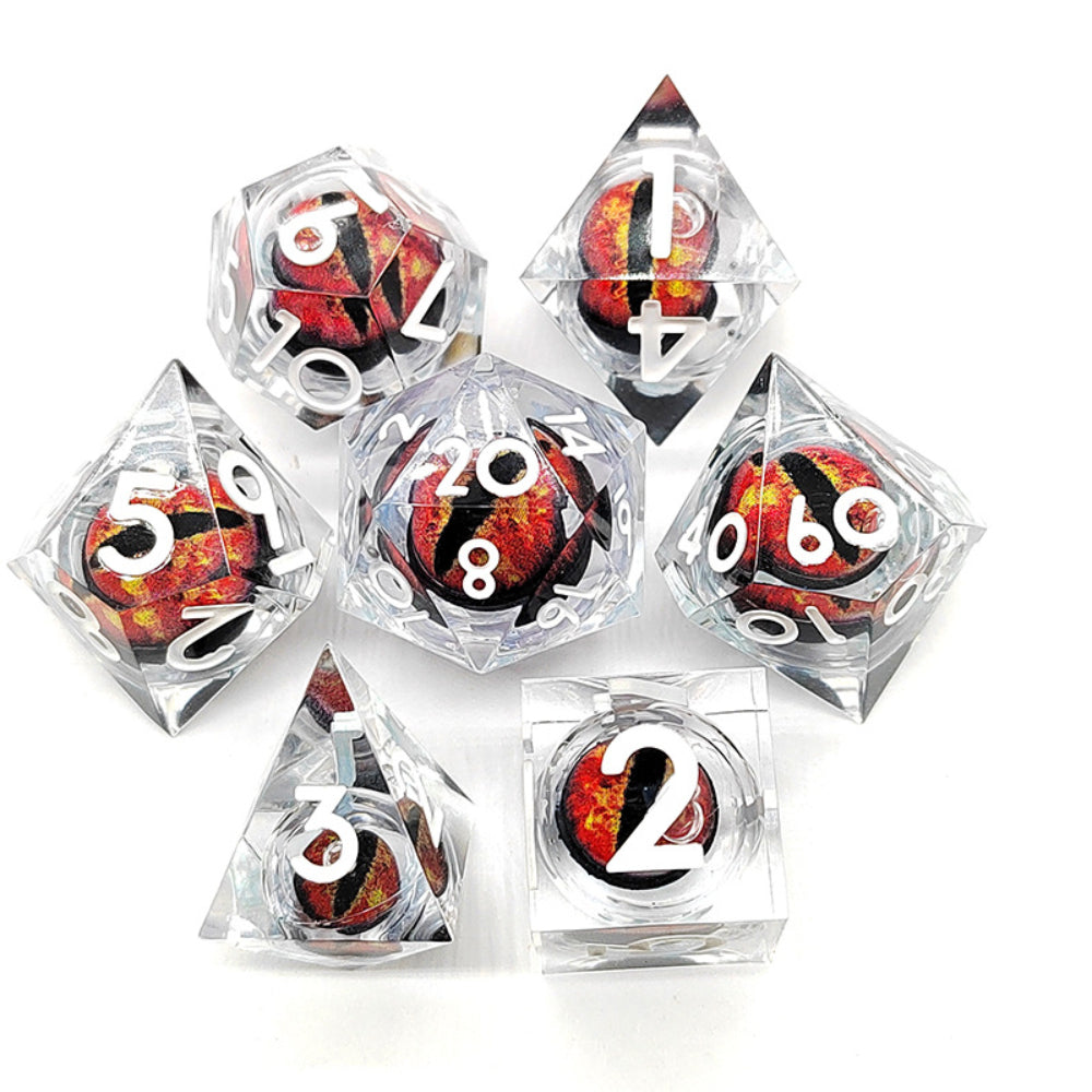 Liquid Core Resin DnD Dice Dragon's Eye Dice DnD Dice Set - MadeMine ...
