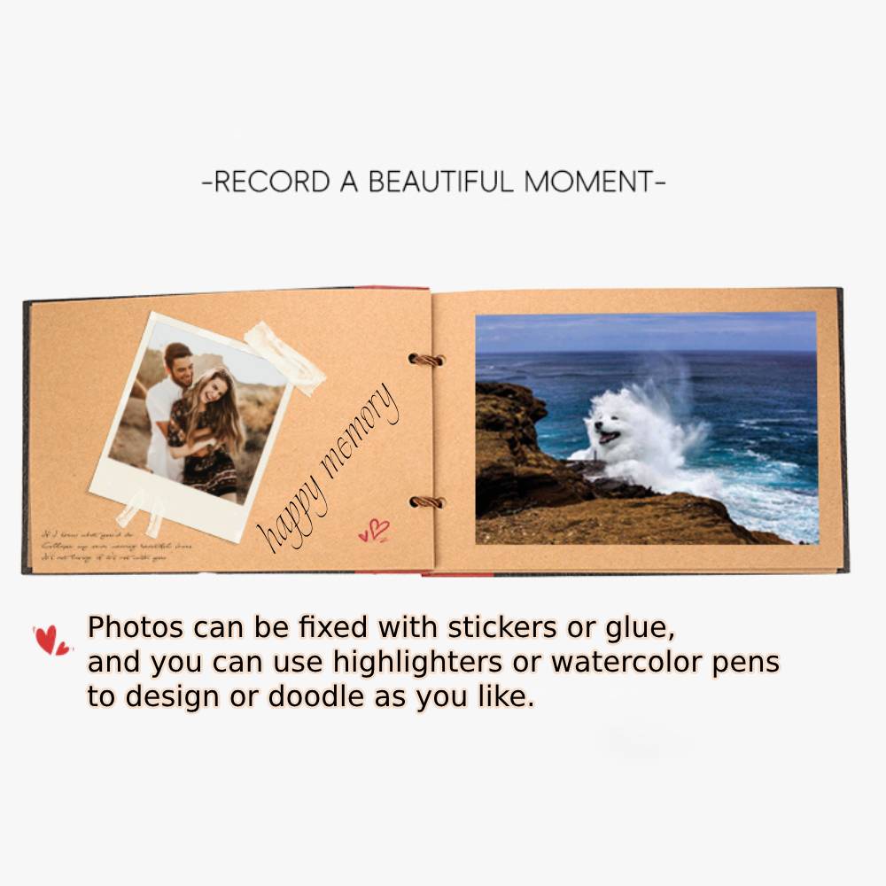 Our Adventure Book Handmade DIY Family Scrapbook Retro Travel Memory ...