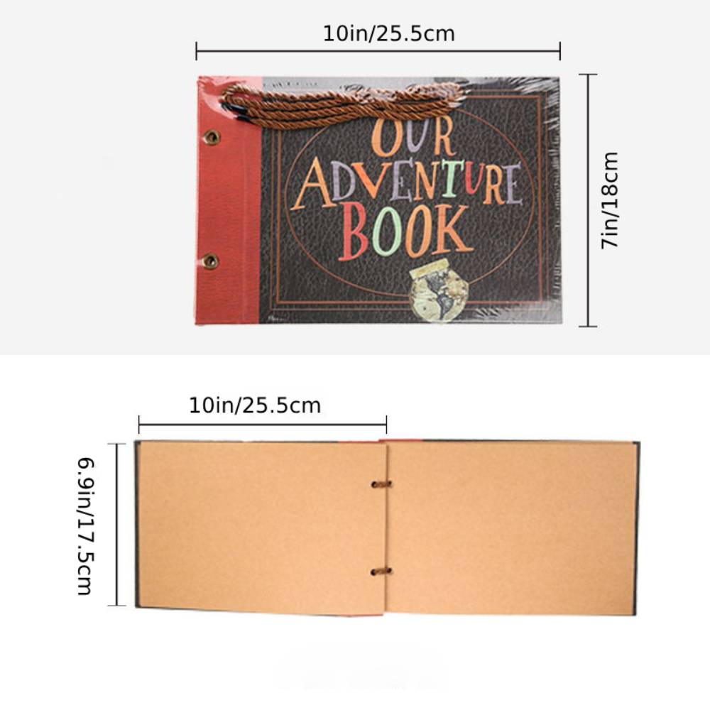Our Adventure Book Handmade DIY Family Scrapbook Retro Travel Memory ...