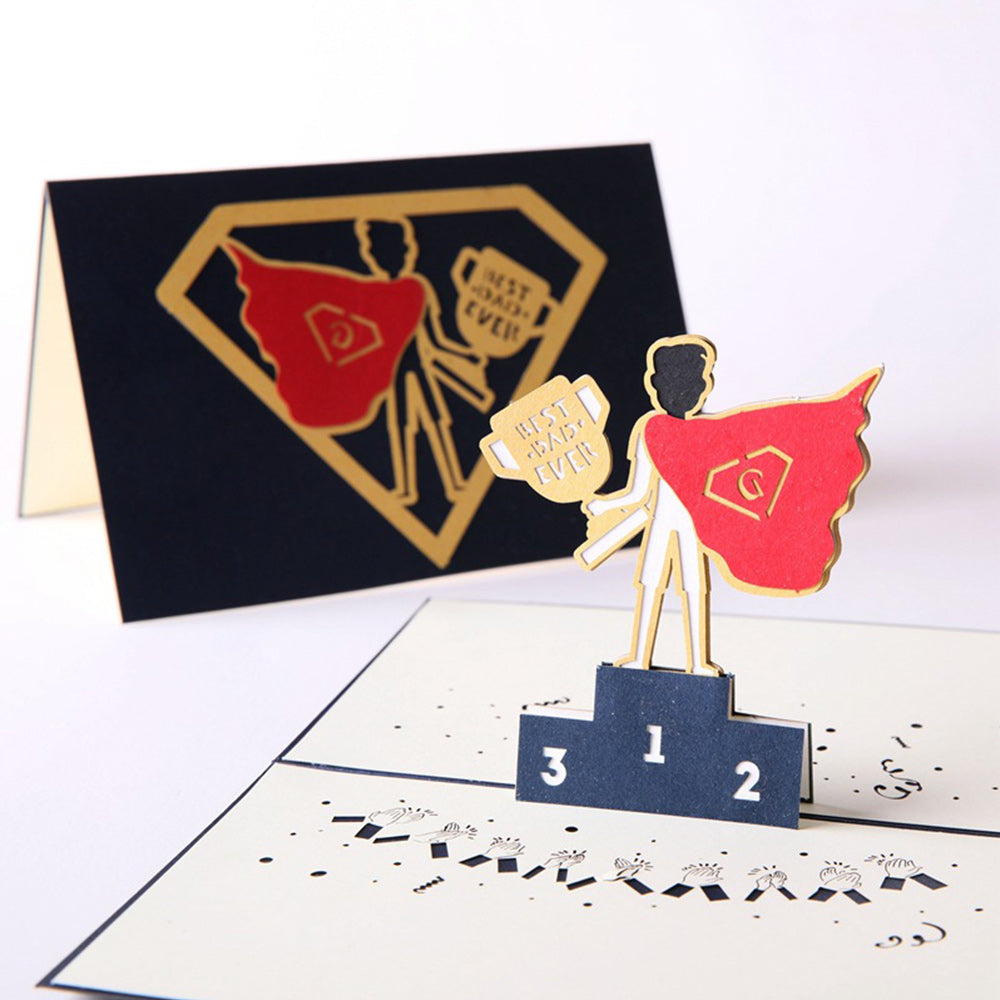 Father's Day Card Superman Dad 3D Pop Up Greeting Card for Him ...