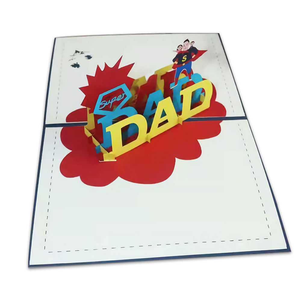 Father's Day Card Super Dad 3D Pop Up Greeting Card for Him - MadeMine ...