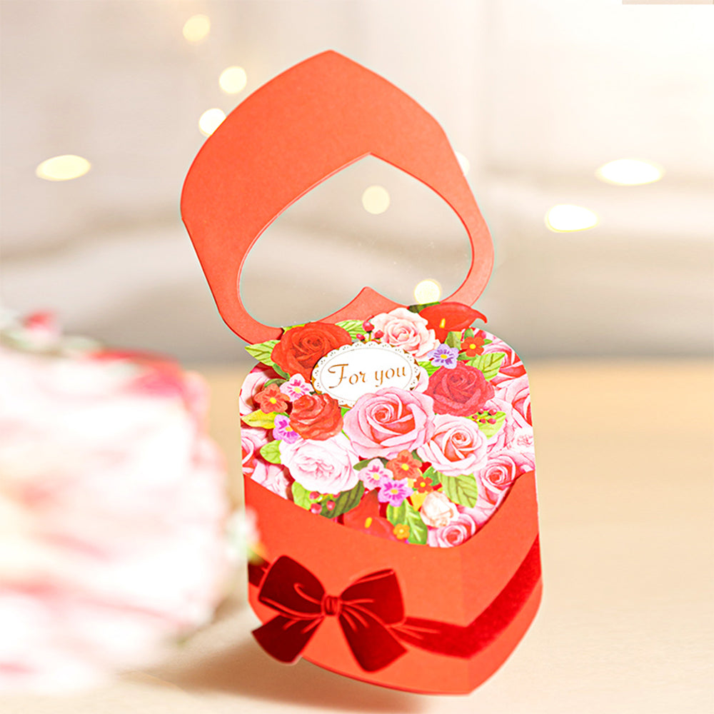 Creative 3D Pop Up Greeting Card Flower Box Card - MadeMine Custom Drop ...