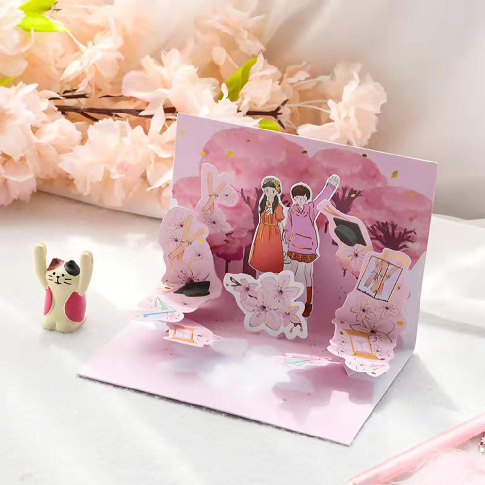 Creative 3D Pop Up Greeting Card Graduation Season Pop Up Card ...