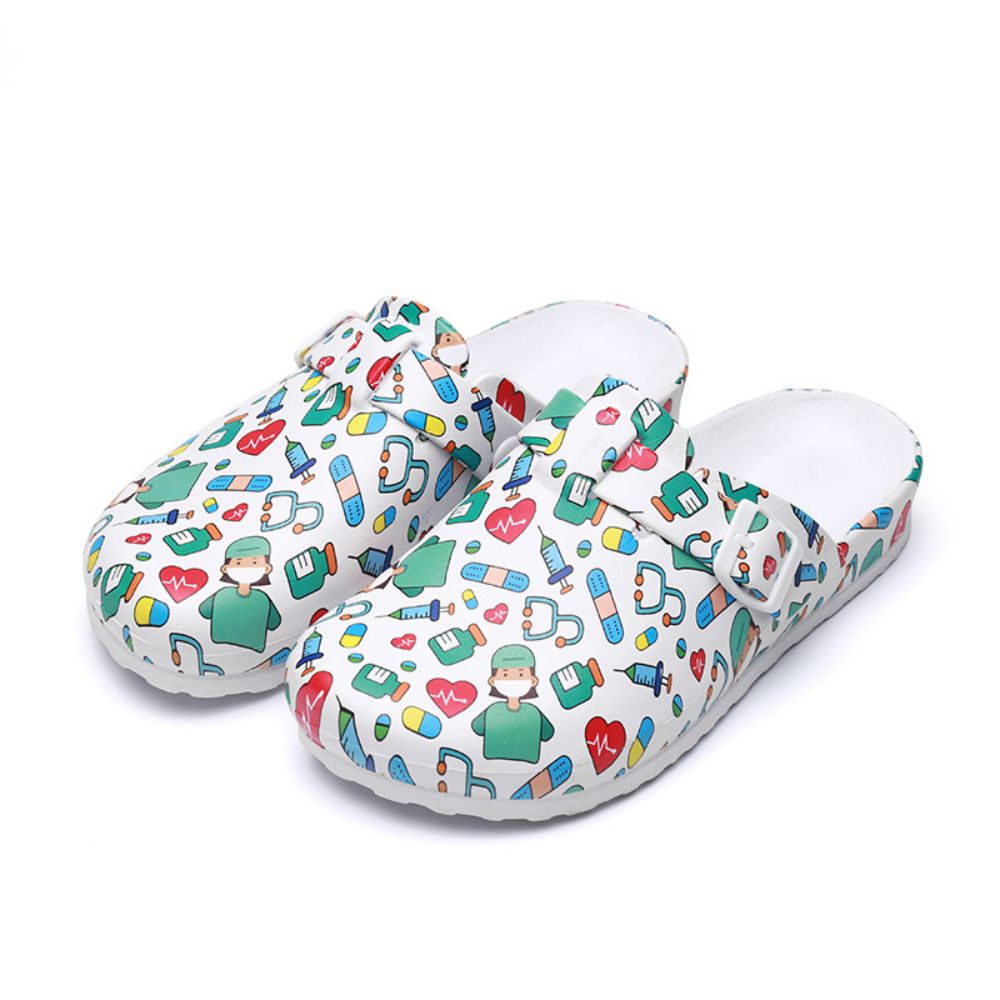 Laboratory Clogs Comfort Mules Close Toe Nurse Shoes Slip On Garden ...