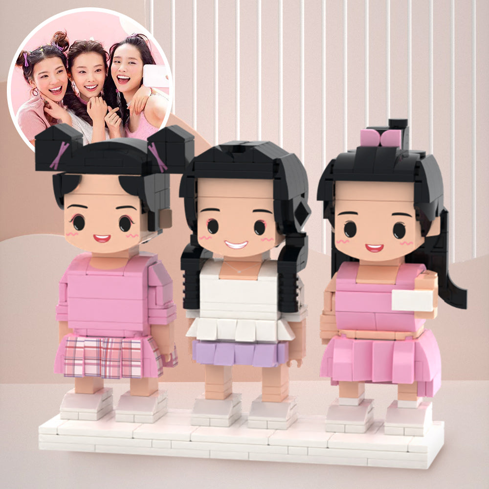 Gifts for Bestie 3 People Full Custom Brick Figures Custom Brick ...